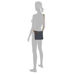 Camel Active Damen Umh&auml;ngetasche "Bari"dunkelblau, Nylon, kontrastfarbene Details, Taschen, aus hochwertigem matten Nylon mit gestreiftem Gewebeband