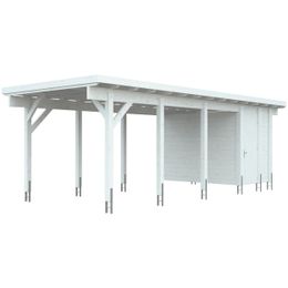 Carport-Ger&auml;teraum Kiehn-Holz, wei&szlig;, Holzwerkstoff, Ger&auml;teh&auml;user, BxT: 299x174 cm, nur f&uuml;r Carport KH 320/321
