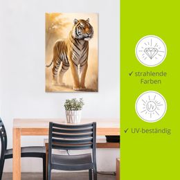 Wandbild Artland, B:60cm H:90cmfarbe bild(er): braun, Alu Dibond, Wohnzimmer, Bilder, "Tiger", als Alubild, Leinwandbild, Poster, Wandaufkleber in