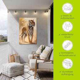 Wandbild Artland, B:80cm H:120cmfarbe bild(er): braun, Alu Dibond, Wohnzimmer, Bilder, "Tiger", als Alubild, Leinwandbild, Poster, Wandaufkleber in