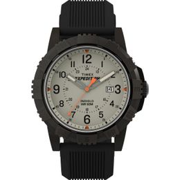 Timex Herren Quarzuhr "RIDGE", schwarz, Armbanduhren, Armbanduhr, Herrenuhr,Silikonarmband,Datum, Leuchtzeiger