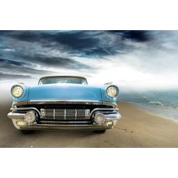 papermoon Fototapete "Oldtimer", B/L: 5m x 2,8m, Bahnen: 10 Stk., bunt, Schlafzimmer, Tapeten