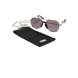 Urban Classics Damen Sonnenbrille "Urban Classics Unisex Sunglasses Karphatos with Chain"silber, Sonnenbrillen