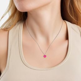 Glanzst&uuml;cke M&uuml;nchen Damen Kette mit Anh&auml;nger "AV286", 40,0cm Basiskette + 5,0cm Verl&auml;ngerungsilber, GLANZST&Uuml;CKE M&Uuml;NCHEN, Halsketten, mit Lab Grown Diamond