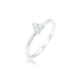 Elli Damen Fingerring "Opal Kreis Trio Trend 925er Silber", 52mm,mit Steinen, Silber 925 (Sterlingsilber), 1mm, silber, Silber 925 (Sterlingsilber),