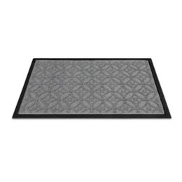 Fu&szlig;matte Wecon Home, B:60cm H:4mm L:90cm, grau, Polyester, Flur, Teppiche, "Midnight Mosaic", pflegeleicht, rutschfest, Ornamente, Innen & Au&szlig;en,