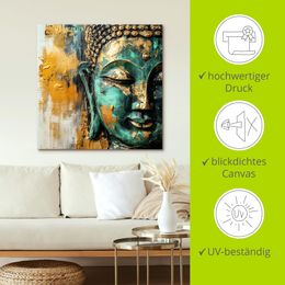 Wandbild Artland, B:70cm H:70cmfarbe bild(er): gold, Leinwand, Wohnzimmer, Bilder, "Budda", als Alubild, Leinwandbild, Poster, Wandaufkleber in