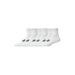 asics Damen Sportsocken "6 PACK QUARTER SOCK", Gr. M, wei&szlig;, Obermaterial: 69% Baumwolle, 24% Polyester, 5% Nylon, 2% sonstige Fasern, Socken,