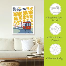 Wandbild Artland, B:60cm H:80cmfarbe bild(er): farbig, Leinwand, Wohnzimmer, Bilder, "San Francisco", als Alubild, Leinwandbild, Poster,