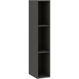 Wandregal, B:118cm H:22cm T:32cmgraphit schwarz matt lack, SET ONE BY Musterring, Holzwerkstoff, Kinderzimmer, Regale, "Reno", Senkrecht oder