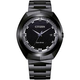 Citizen Herren Solaruhr, schwarz, Armbanduhren, Armbanduhr, Herrenuhr, Datum, Saphirglas, Edelstahlarmband
