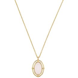 NOELANI Damen Kette mit Anh&auml;nger "Amulett, 2036986", Silber 925 (Sterlingsilber), L: 45, beige, Silber 925 (Sterlingsilber), Halsketten, mit Achat
