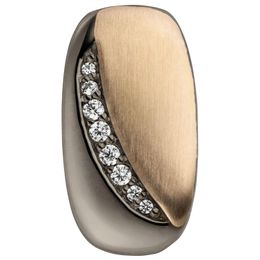 Jobo Damen Kettenanh&auml;nger "Anh&auml;nger mit 8 Zirkonia", Silber 925 (Sterlingsilber), rosa, Silber 925 (Sterlingsilber), Schmuckanh&auml;nger, 925 Silber