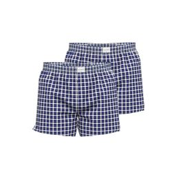 Tom Tailor Herren Webboxer "Dakota", Gr. XXL, blau, Webqualit&auml;t, Obermaterial: 100% Baumwolle, kariert, Unterhosen, weich, bequem, basic, locker,