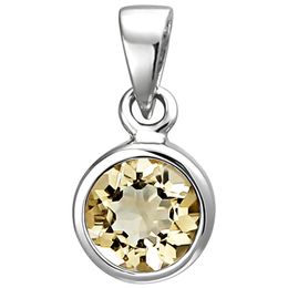 Jobo Damen Kettenanh&auml;nger "Anh&auml;nger mit Citrin", Silber 925 (Sterlingsilber), silber, Silber 925 (Sterlingsilber), Schmuckanh&auml;nger, 925 Silber
