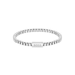 BOSS Herren Armband "Schmuck Edelstahl Armschmuck Venezianer CHAIN FOR HIM", 19cm, Edelstahl, silber, Edelstahl, Armb&auml;nder