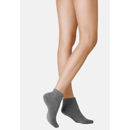 Kunert Damen Sneakersocken "Sneaker Homesocks", Gr. 35, grau, Obermaterial: 37% Viskose CV. 29% Polyamid PA. 23% Wolle WO. 5% Kaschmir WS. 5% Wolle