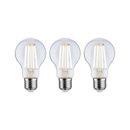 Paulmann LED-Leuchtmittel "Eco-Line 3er Pack AGL 840lm 4W 3000K klar 230V", L:10,5cm &Oslash;:6cm, transparent, Leuchtmittel