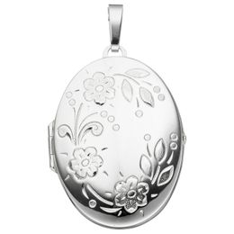Jobo Damen Medallionanh&auml;nger "Anh&auml;nger Medaillon oval", Silber 925 (Sterlingsilber), silber, Silber 925 (Sterlingsilber), Schmuckanh&auml;nger, 925 Silber