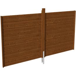 Skan Holz Carport-R&uuml;ckwand SKANHOLZ, B:355cm H:200cm, braun, Holzwerkstoff, Gartenhaus-Seitenw&auml;nde, aus Profilschalung