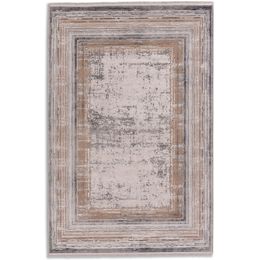 Teppich Astra, B:200cm H:7mm L:290cm, beige, Kunstfaser, Viskose, Wohnzimmer, Teppiche, "Mirano 232", 3-D Effekt, Viskose, seidig schimmernd, Hoch