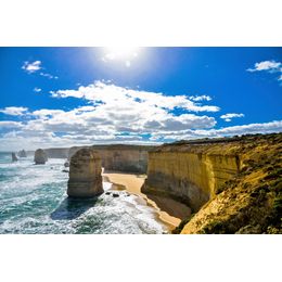 papermoon Fototapete "GRO&szlig;E OZEAN STRA&szlig;E-12 APOSTEL STRAND K&Uuml;STE KLIPPEN MEER", B/L: 5m x 2,8m, Bahnen: 10 Stk., bunt, Schlafzimmer, Tapeten
