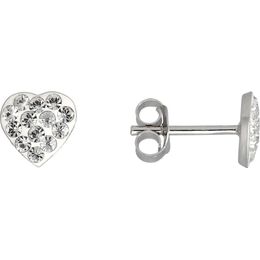 Firetti M&auml;dchen Paar Ohrstecker "Schmuck Geschenk Silber 925 Ohrschmuck Herz", Silber 925 (Sterlingsilber), silber, Silber 925 (Sterlingsilber),