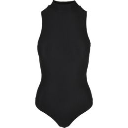 Urban Classics Damen Body "Urban Classics Damen Ladies Sleeveless Rib Turtleneck Body"schwarz, Gr. 4XL, 86% Polyamid, 14% Elasthan, Bodys