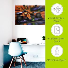 Wandbild Artland, B:120cm H:80cm, orange, Papier, Wohnzimmer, Bilder, "Lando 4", als Alubild, Leinwandbild, Poster, Wandaufkleber in verschied. Gr&ouml;&szlig;en