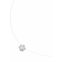Firetti Damen Kette mit Anh&auml;nger "Schmuck Geschenk, Solit&auml;r, Glamour&ouml;se Optik", Nylon Silber 925 (Sterlingsilber), L: 45, silber, Nylon, Silber 925