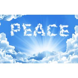 papermoon Fototapete "Peace", B/L: 4,5m x 2,8m, Bahnen: 9 Stk., bunt, Schlafzimmer, Tapeten