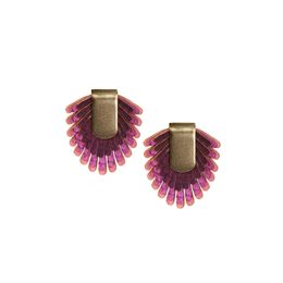 Gretchen Damen Paar Ohrstecker "Pam Pem Earring Stud", rosa, Leder, Ohrringe, aus buntem Pergament