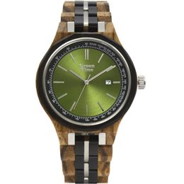 GREENTIME Herren Quarzuhr "ZW166C", braun, Armbanduhren, Armbanduhr, Herrenuhr, Holzuhr, Datum