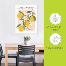 Wandbild Artland, B:45cm H:60cm, gelb, Alu Dibond, Wohnzimmer, Bilder, "Marche aux Fruits II", als Alubild, Leinwandbild, Poster, Wandaufkleber in