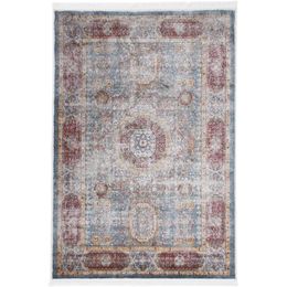 Teppich CarpetFine, B:120cm H:7mm L:170cm, blau, Polypropylen, Wohnzimmer, Teppiche, "Mora"