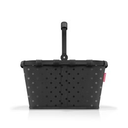 Reisenthel Einkaufskorb "carrybag", B:48cm H:29cm T:28cmglossy dot schwarz, Einkaufsk&ouml;rbe, Standf&uuml;&szlig;e, ummantelter Griff zum Umklappen, Innentasche