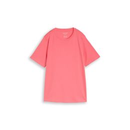 Tom Tailor Damen Plus Size - Basic T-Shirt aus Baumwolle, rosa, Uni, Gr. 46