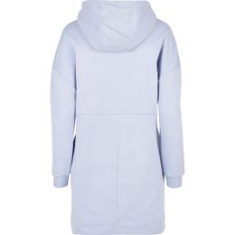Urban Classics Damen A-Linien-Kleid "Urban Classics Damen Ladies Organic Oversized Terry Hoody Dress", blau, Gr. S, unifarben, 100% Baumwolle, Kleider