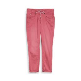 Tom Tailor Damen Tapered Relaxed Hose, rot, Uni, Gr. 44/28