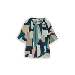Tom Tailor Damen Bluse mit Muster, gr&uuml;n, Gemustert, Gr. 34