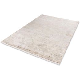 Teppich Astra, B:80cm H:8mm L:150cm, beige, Viskose, Wohnzimmer, Teppiche, "Gravina 243", seidiger Schimmer durch Viskose, Hoch Tief Struktur,