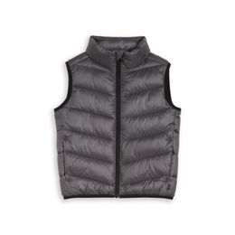 Tom Tailor Jungen Lightweight Steppweste mit wasserabweisender Funktion, grau, Uni, Gr. 104/110