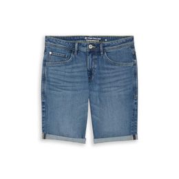 Tom Tailor Herren TTJOSH REGULAR SLIM Jeans Shorts, blau, Uni, Gr. 28