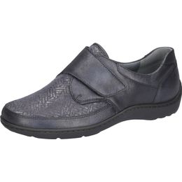 Waldl&auml;ufer WALDL&Auml;UFER Damen Klettschuh "HENNI-Soft", Gr. 6, blau, Nubukleder, Textil, Schuhe, Halbschuh, Bequemschuh in Komfortweite H (= sehr weit), mit