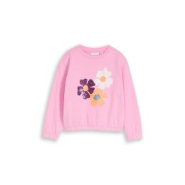 Tom Tailor M&auml;dchen Sweatshirt mit Wendepailletten, rosa, Uni, Gr. 104/110