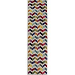 L&auml;ufer FLAIR RUGS, B:66cm H:10mm L:230cm, bunt, Polypropylen, Flur, Teppiche, "Bolero", fu&szlig;bodenheizungsgeeignet, geometrisches Muster, gemustert,