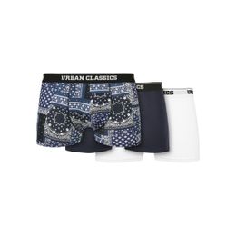 Urban Classics Herren Boxershorts "Urban Classics Herren Organic Boxer Shorts 3-Pack", Gr. Mbandana navy navy wei&szlig;, 95% Baumwolle, 5% Polyester,