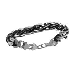 Vivance Herren Armband "Edelstahl geschw&auml;rzt", 23cm, Edelstahl, schwarz, Edelstahl, Armb&auml;nder
