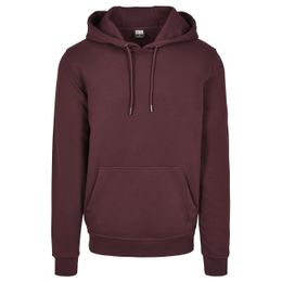 Urban Classics Herren Rundhalspullover "Urban Classics Herren Basic Sweat Hoody"rotwine, Gr. M, unifarben, 63% Baumwolle, 37% Polyester, Pullover
