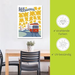 Wandbild Artland, B:45cm H:60cmfarbe bild(er): farbig, Alu Dibond, Wohnzimmer, Bilder, "San Francisco", als Alubild, Leinwandbild, Poster,